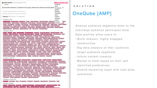 oneQube [AMP] Cloud-Based Digital Audience Management Platform | PPT