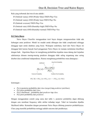 OneR vs Naive Bayes vs Decision Tree | PDF