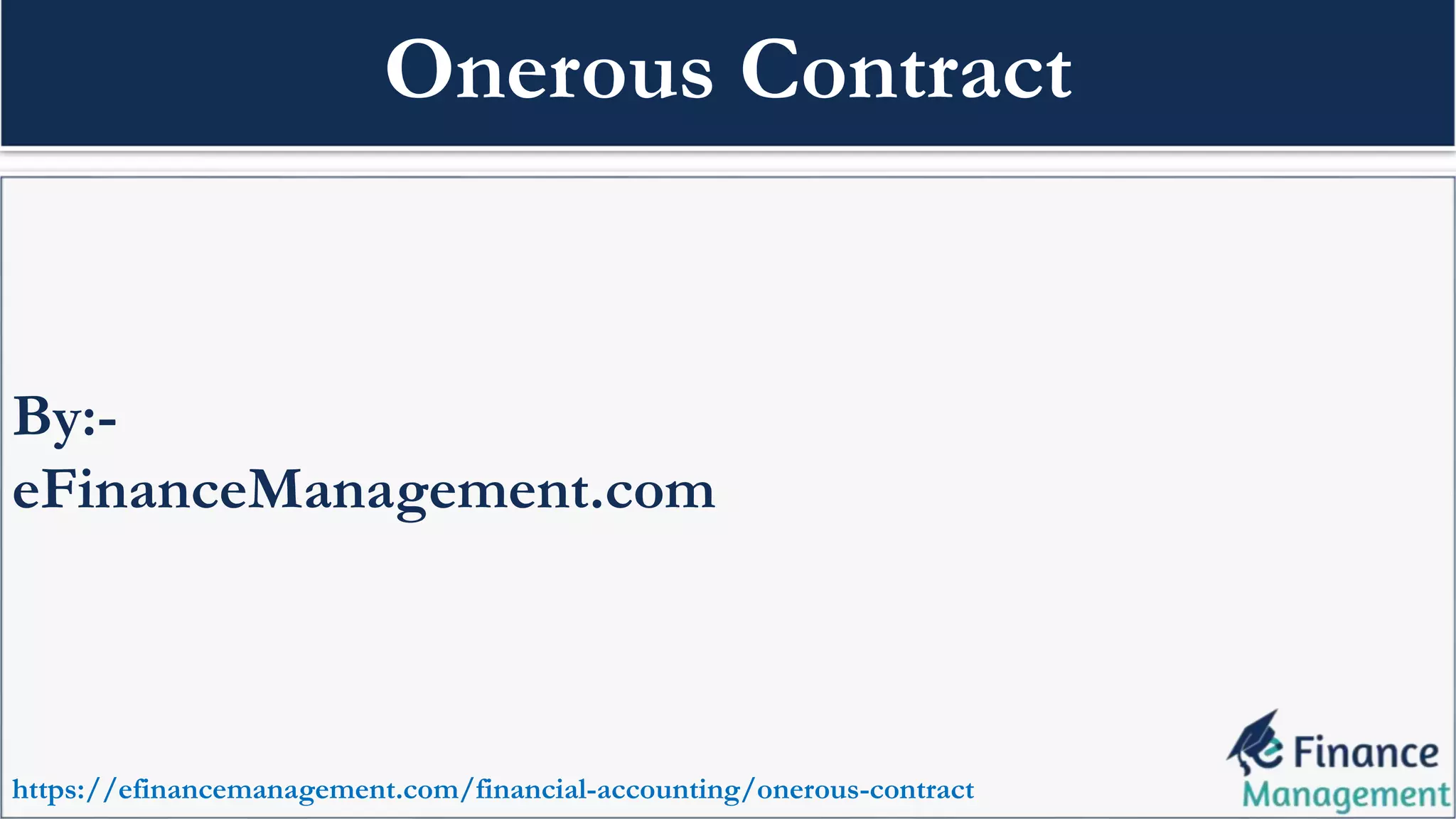 Onerous contract | PPT