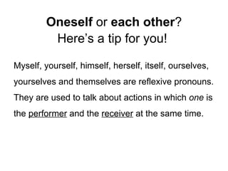 Oneself and each other | PPT