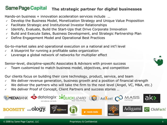 SPC Services One Sheet | PPT