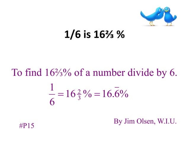 One Sixth Is 16 Percent one-sixth-is-16-percent