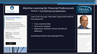 QuantUniversity Machine Learning in Finance Course | PDF