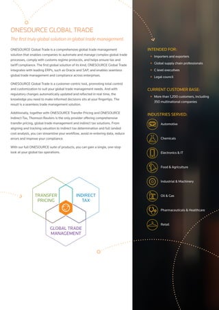 ONESOURCE Global Trade | PDF