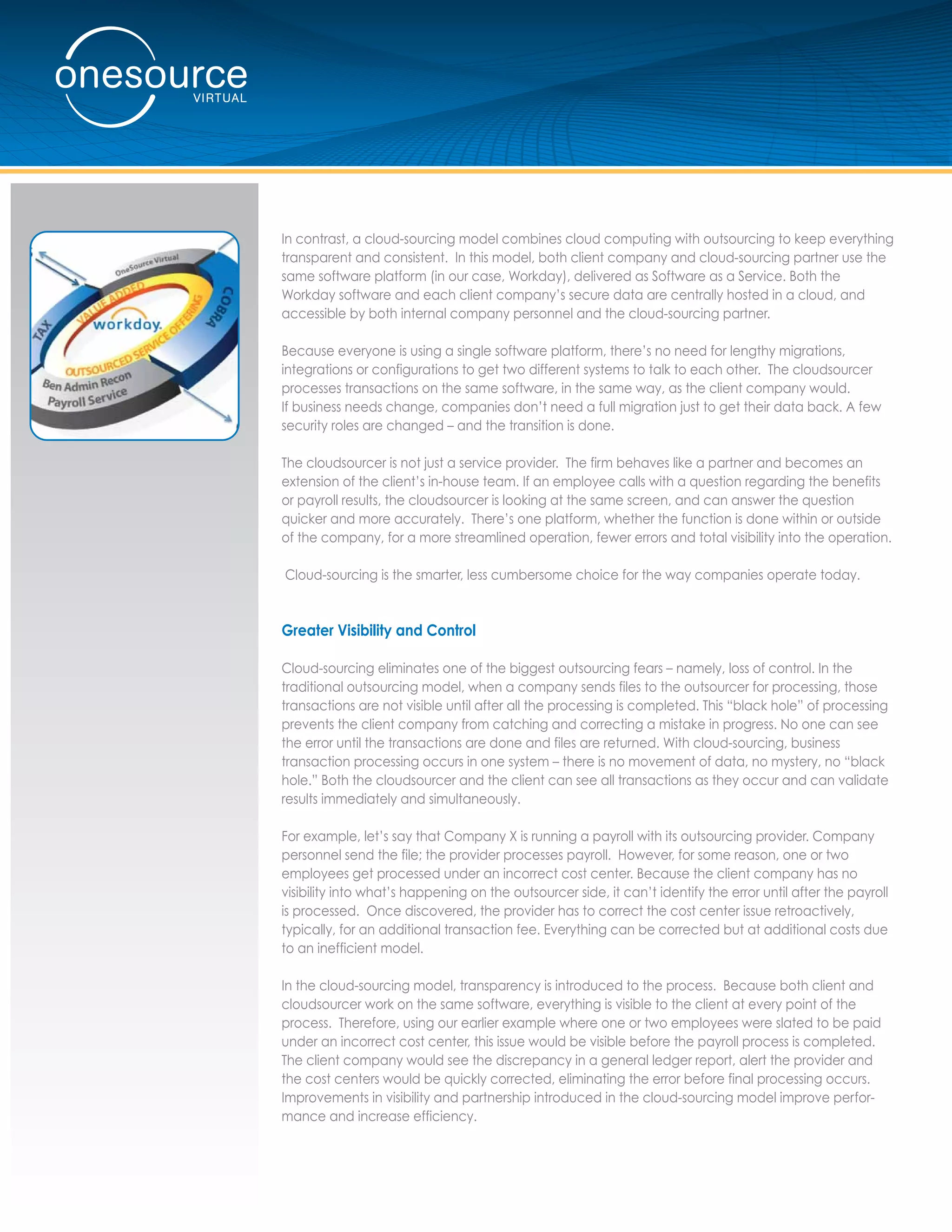 Cloud-sourcing vs. Outsourcing | PDF