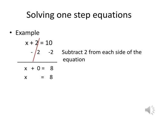 One step equations addition or subtraction | PPT