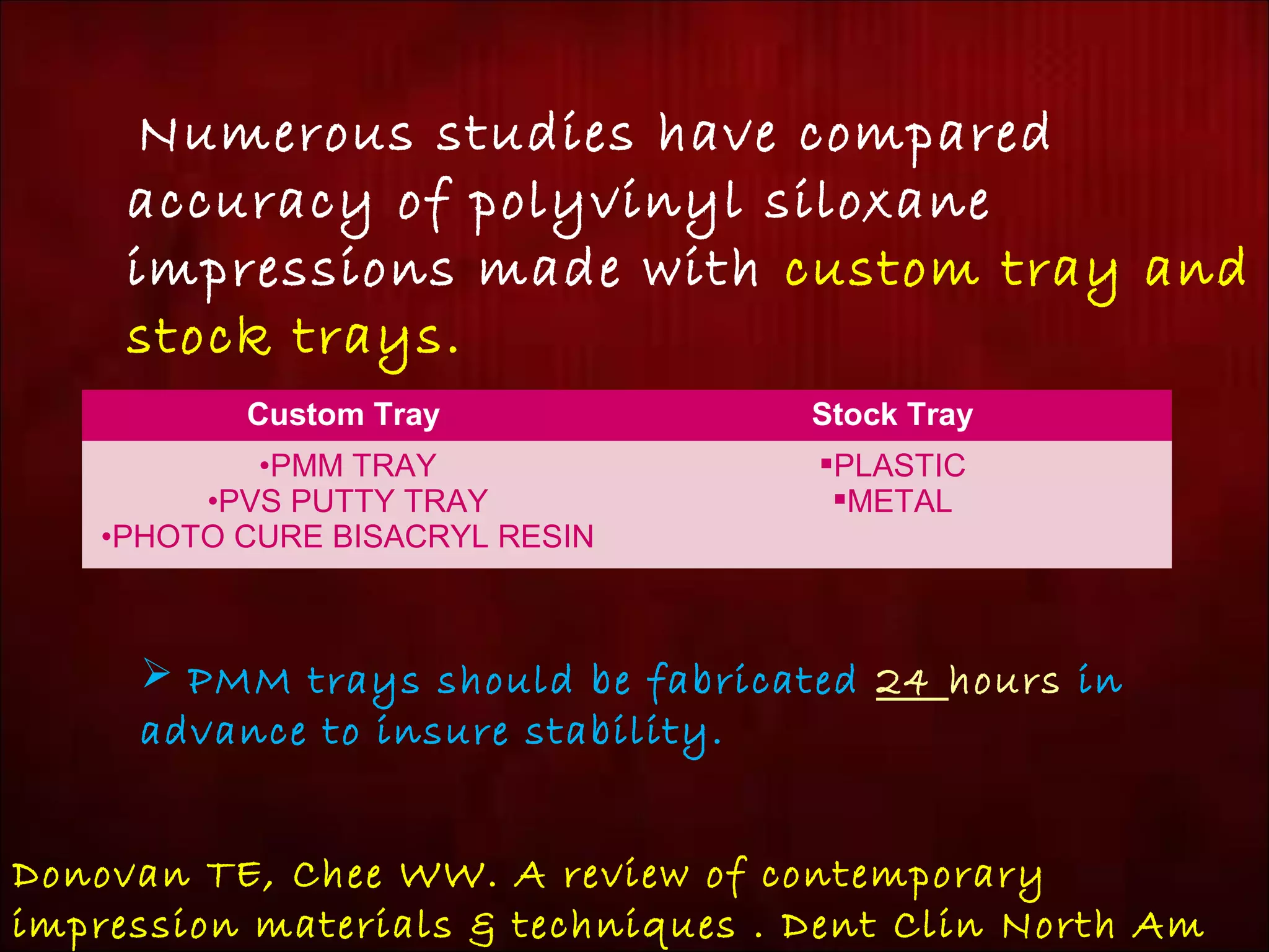 Modified One Step Putty Wash Technique | PPT