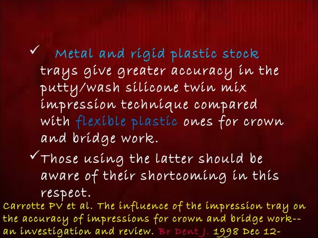 Modified One Step Putty Wash Technique | PPT | Oral care | Personal Care