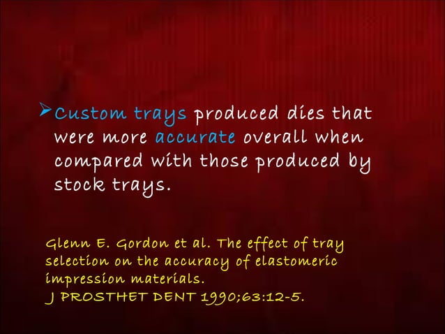 Modified One Step Putty Wash Technique | PPT | Oral care | Personal Care