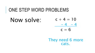 One Step Word Problems | PPT