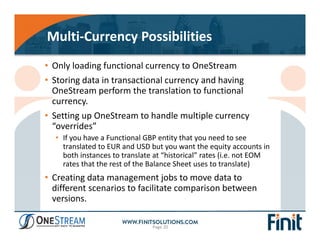 OneStream - What's Possible? | PPT