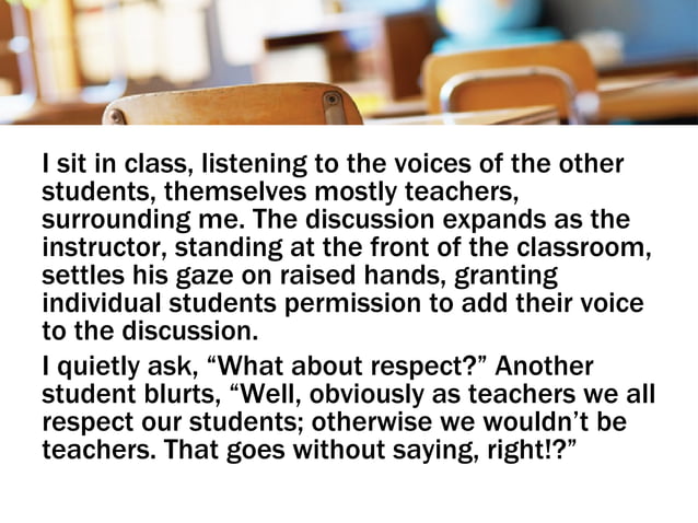 One student’s experience of Silence in the Classroom | PPT