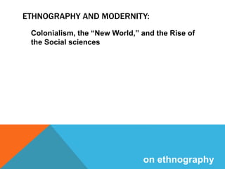 On ethnography | PPT
