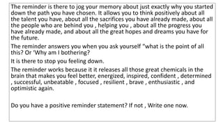 One thought Positive Reminder Tool | PPT