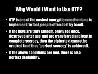 One-Time Pad Encryption | ODP