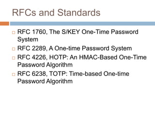 One Time Password - A two factor authentication system | PPTX
