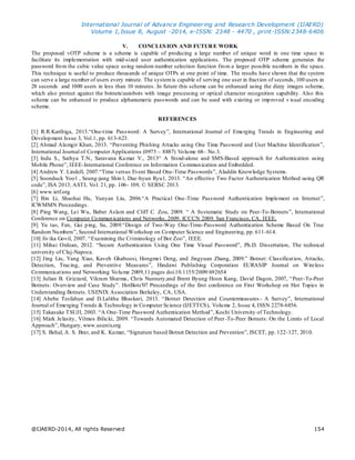 One time password generation using mathematical random function in sphere space for mid sized ...