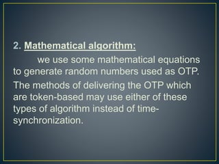 One time password(otp) | PPT