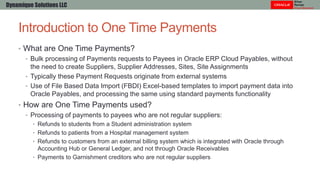 One time payment requests in Oracle ERP Cloud | PDF