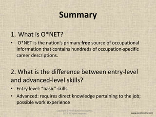 Onet Student Career Planning | PPTX | Social Networking | Internet