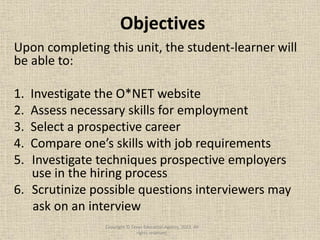 Onet Student Career Planning | PPTX | Social Networking | Internet