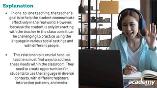 Beliefs about teaching one to one_SEVEN Professional | PPT