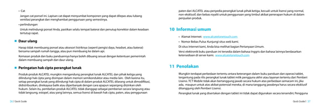 Onetouch t60-quick-guide-indonesian | PDF