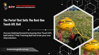 One Touch Perfection: AFL & Football Training Made Easy with That ...