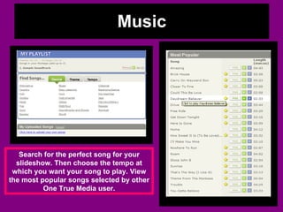 A guide to using OneTrueMedia | PPT