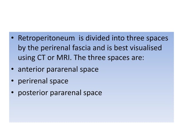 Peritoneum and retroperitoneum | PPT