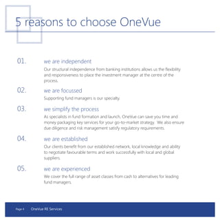 OneVue's RE solutions | PDF