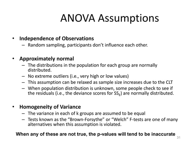 One-Way ANOVA: Conceptual Foundations | PPTX