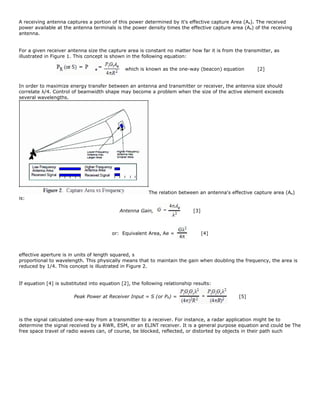 One way radar equation | DOC | Physics | Science