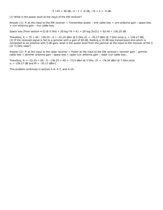 One way radar equation | DOC | Physics | Science