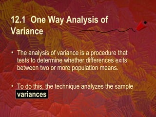 One way anova | PPT