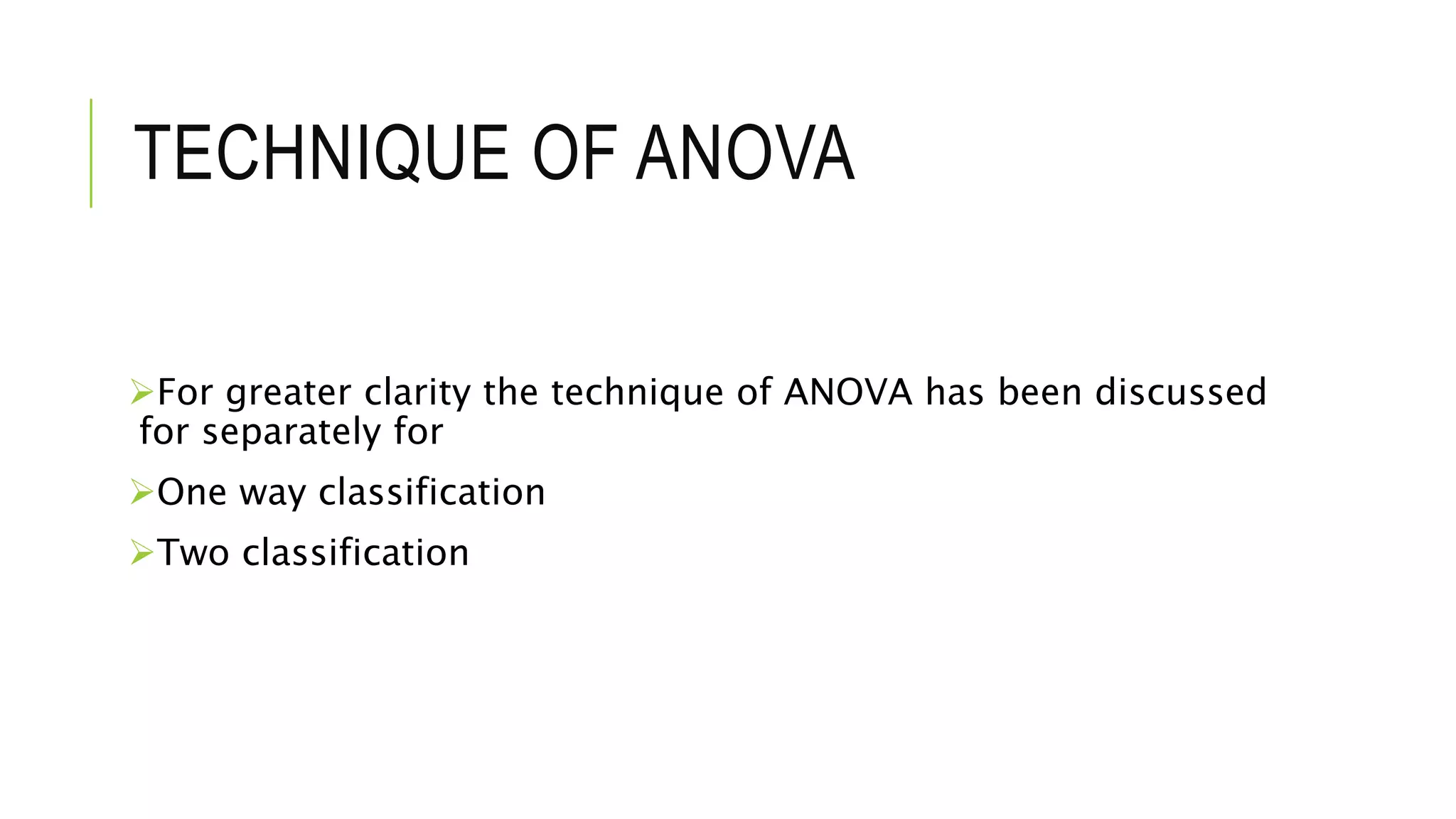 One way ANOVA | PPTX