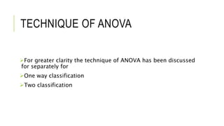 One way ANOVA | PPTX