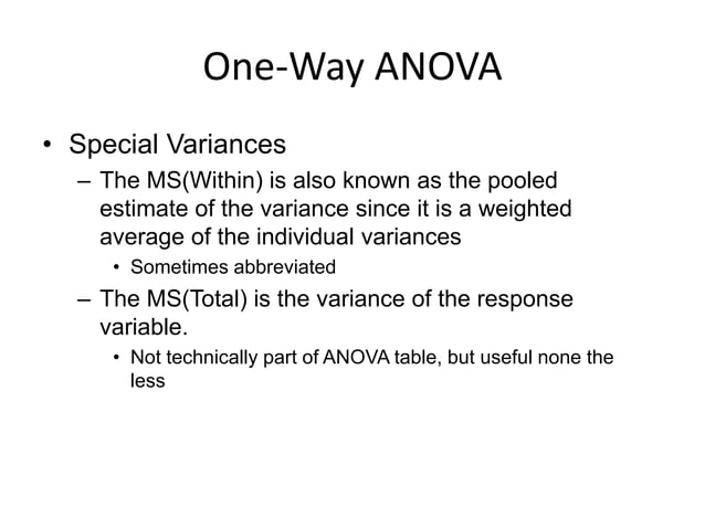 oneway ANOVA.ppt | Science