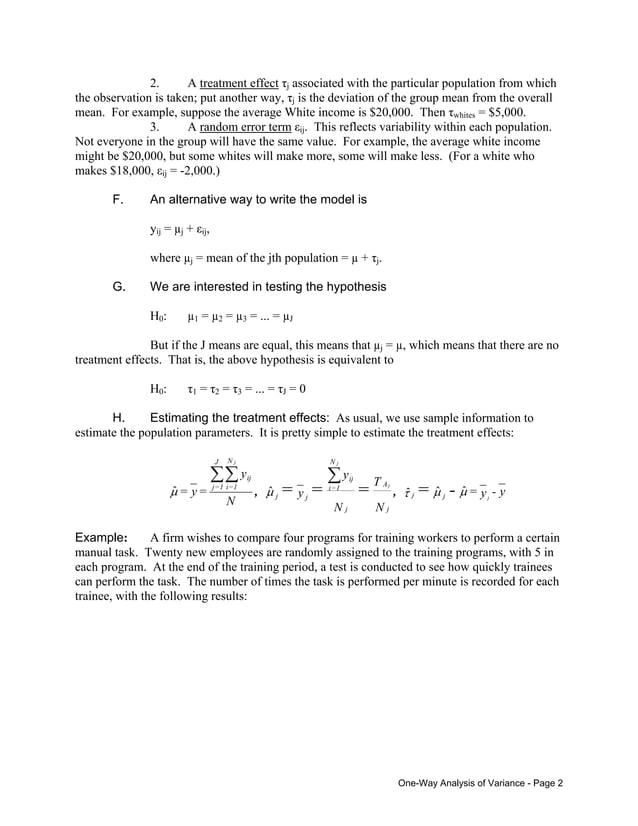 One Way ANOVA.pdf | Physics | Science