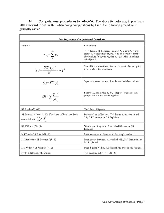 One Way ANOVA.pdf | Physics | Science