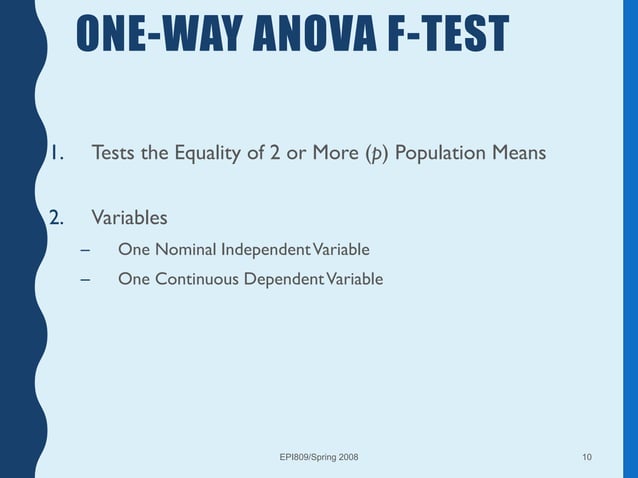 Oneway anova and experimental design | PPT