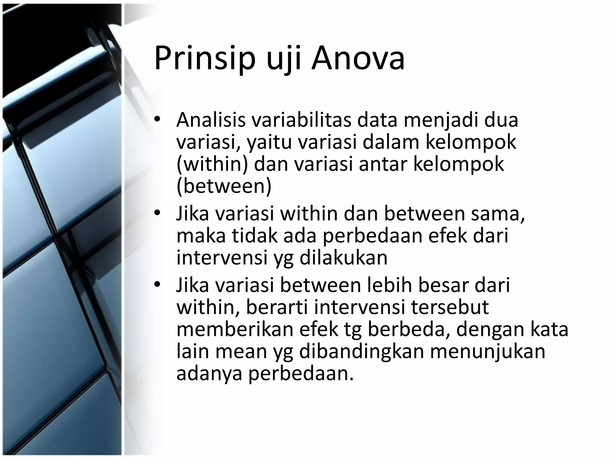One way anova dalam spss | PPTX