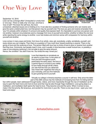 One way love | PDF