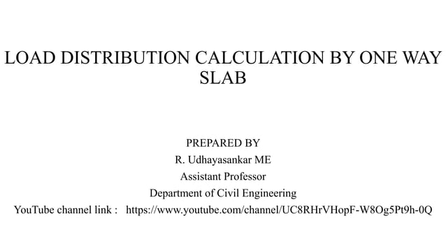 One way slab load calculation | PDF | Physics | Science