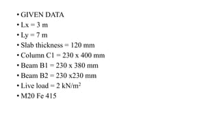 One way slab load calculation | PDF