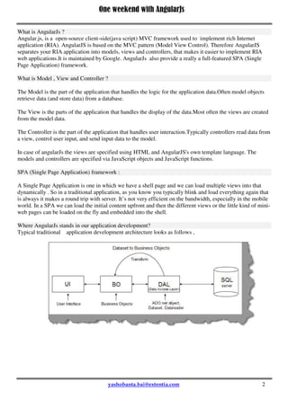 One Weekend With AngularJS | PDF