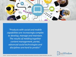 OneWindow Workplace | PPTX | Technology & Computing