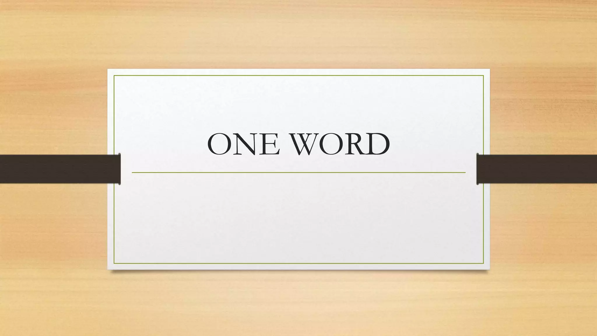 One word Questions answers(100) | PPT