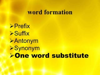 One word substitute by jayson ilarde | PPTX