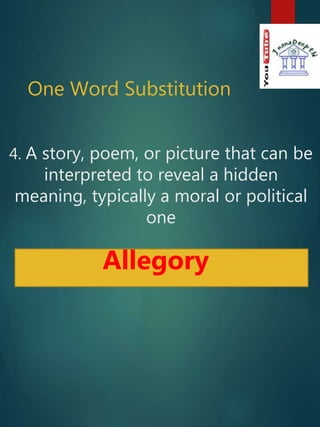 One Word Substitution.pptx | Christianity | Religion & Spirituality